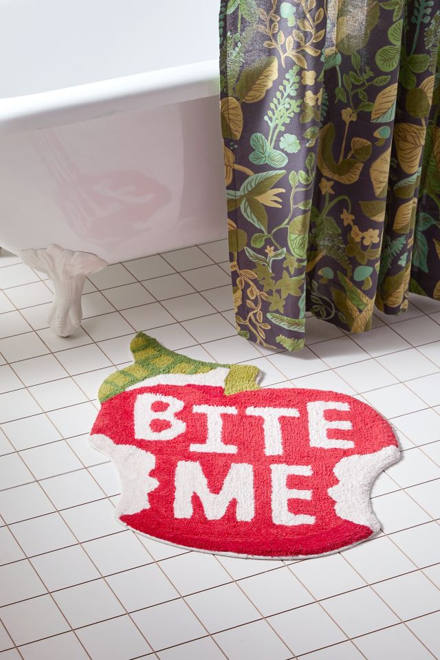 Bite Me Apple Bath Mat Urban Outfitters