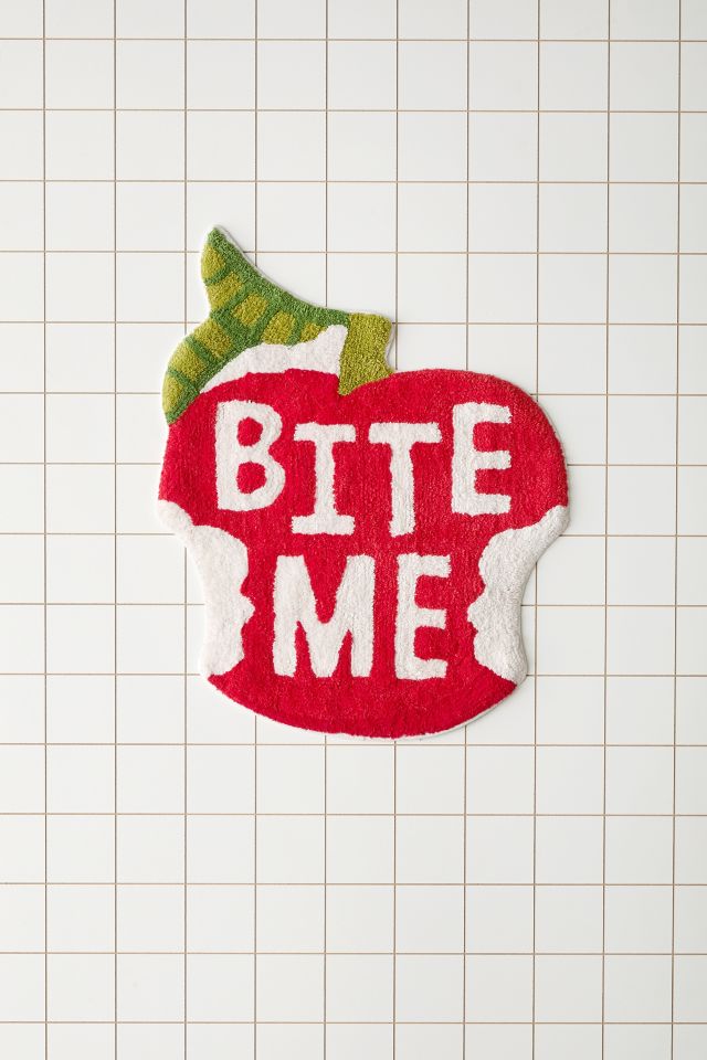 Bite Me Apple Bath Mat Urban Outfitters