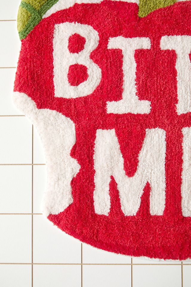 Bite Me Apple Bath Mat Urban Outfitters