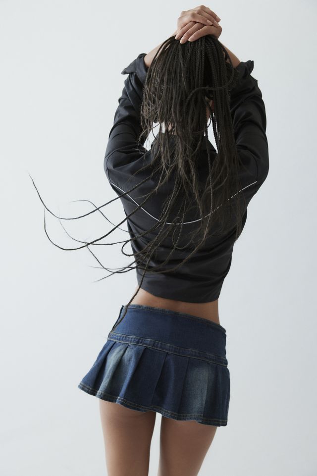 Bdg Shaina Belted Denim Micro Mini Skort Urban Outfitters