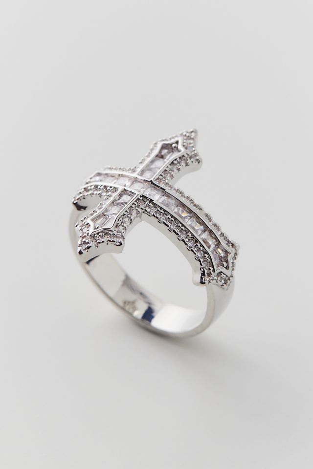 Iced Cross Ring | Urban Outfitters Canada