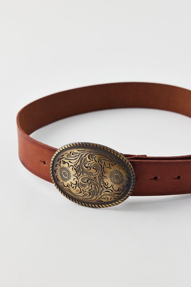 Pax Plate Buckle Leather Belt | Urban Outfitters