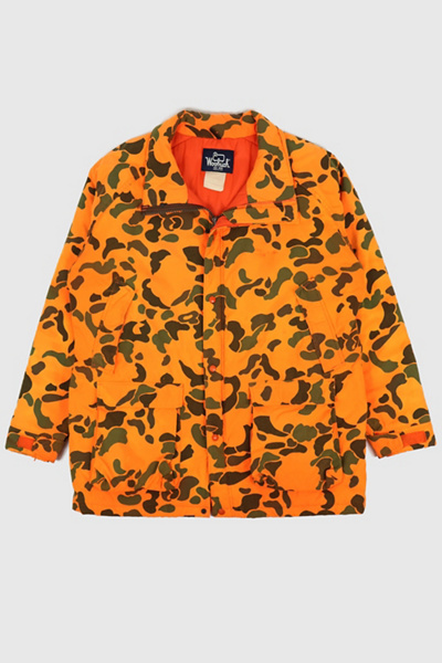 Vintage Woolrich Orange Camo Jacket | Urban Outfitters