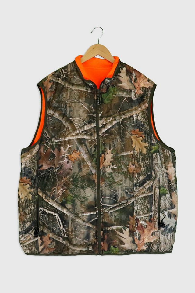 Vintage Red Head Camo Orange Fleece Vest | Urban Outfitters