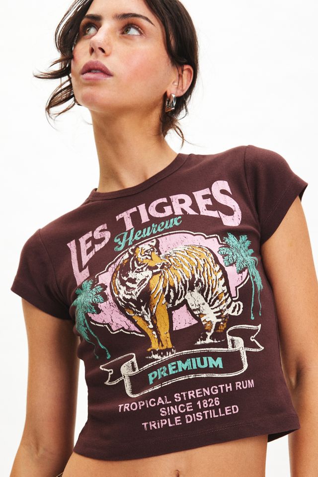 Les Tigres Graphic Fitted Baby Tee | Urban Outfitters