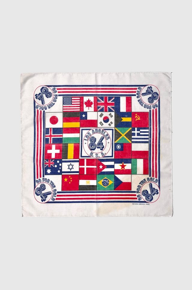 Vintage 1980’s Los Angeles Olympic USA Selvedge Bandana | Urban Outfitters