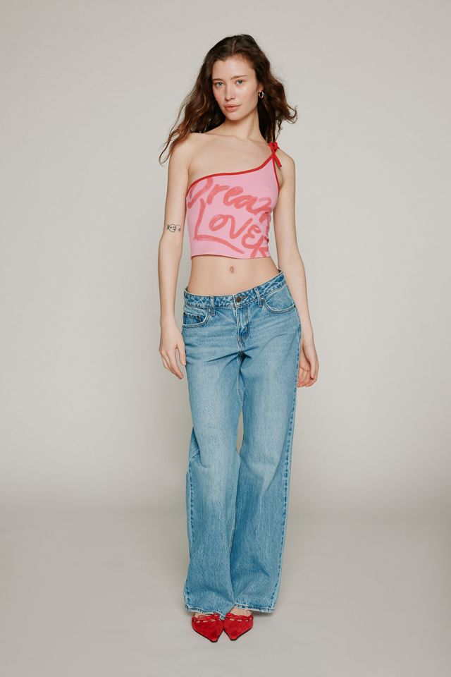Kimchi Blue Dream Lover One-Shoulder Cropped Tank Top | Urban Outfitters
