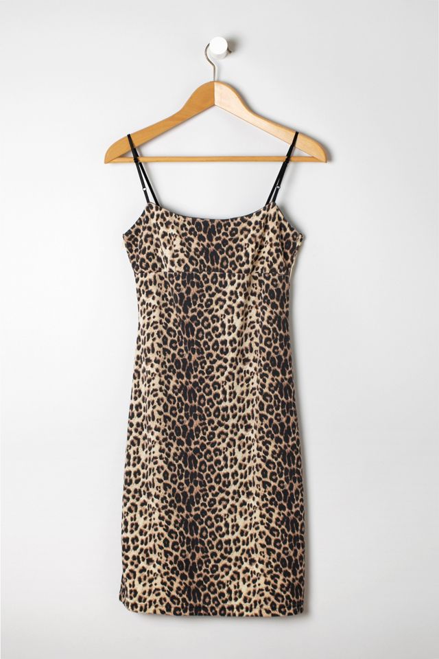 Vintage Y2k Leopard Printed Mini Dress | Urban Outfitters