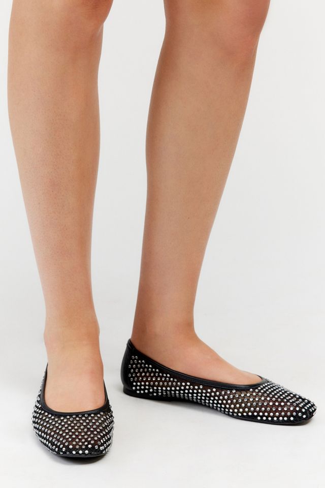 Steve Madden Auden Rhinestone Mesh Ballet Flat | Urban Outfitters
