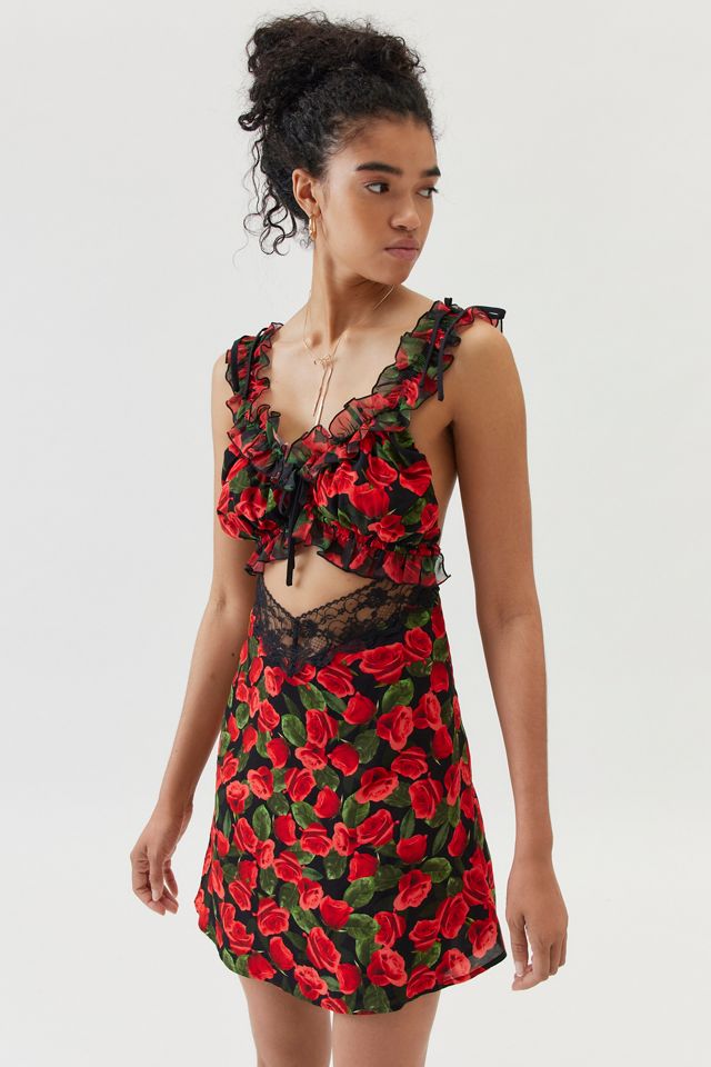 For Love & Lemons Varvera Floral Mini Dress | Urban Outfitters