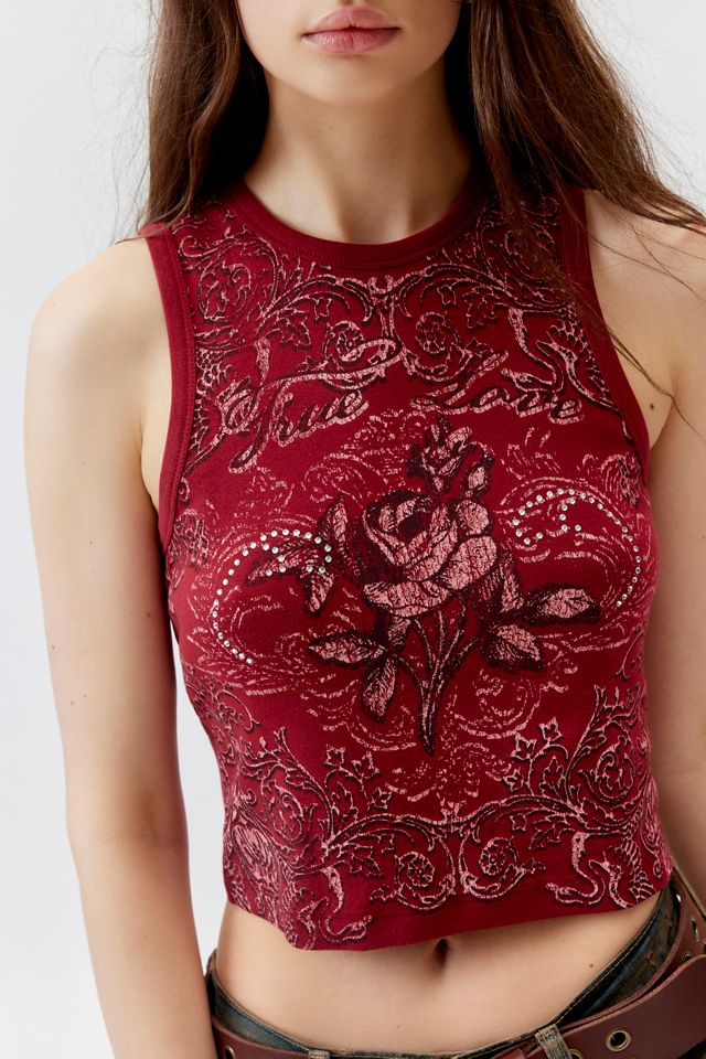 True Love Roses Cropped Tank Top | Urban Outfitters Canada