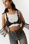 Hunter Suede Fringe Harness | Urban Outfitters