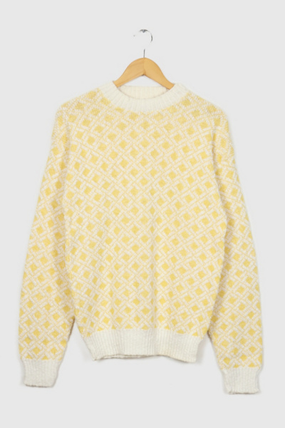 Vintage Yellow Knit Sweater | Urban Outfitters