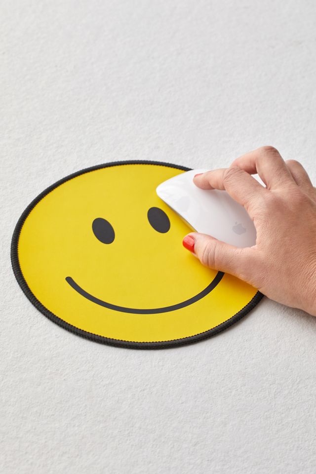 Happy Face Glow-In-The-Dark Mousepad | Urban Outfitters