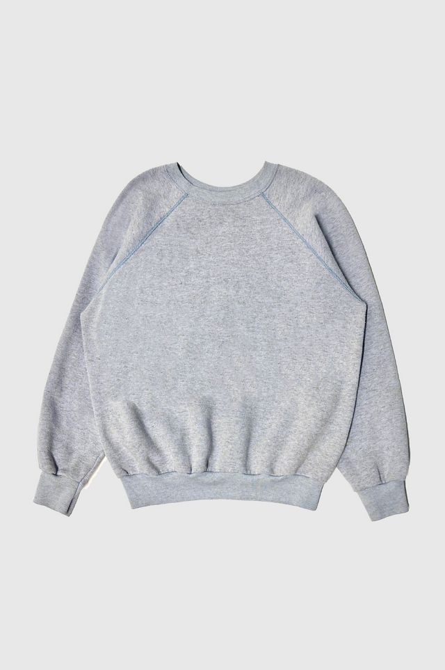 Vintage 1980’s Heathered Blue Raglan Sleeve Crewneck Sweatshirt | Urban ...
