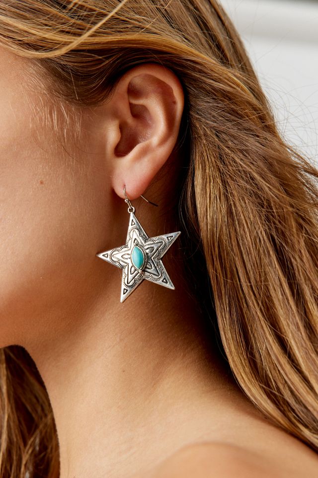 Etched Star Earring | Urban Outfitters