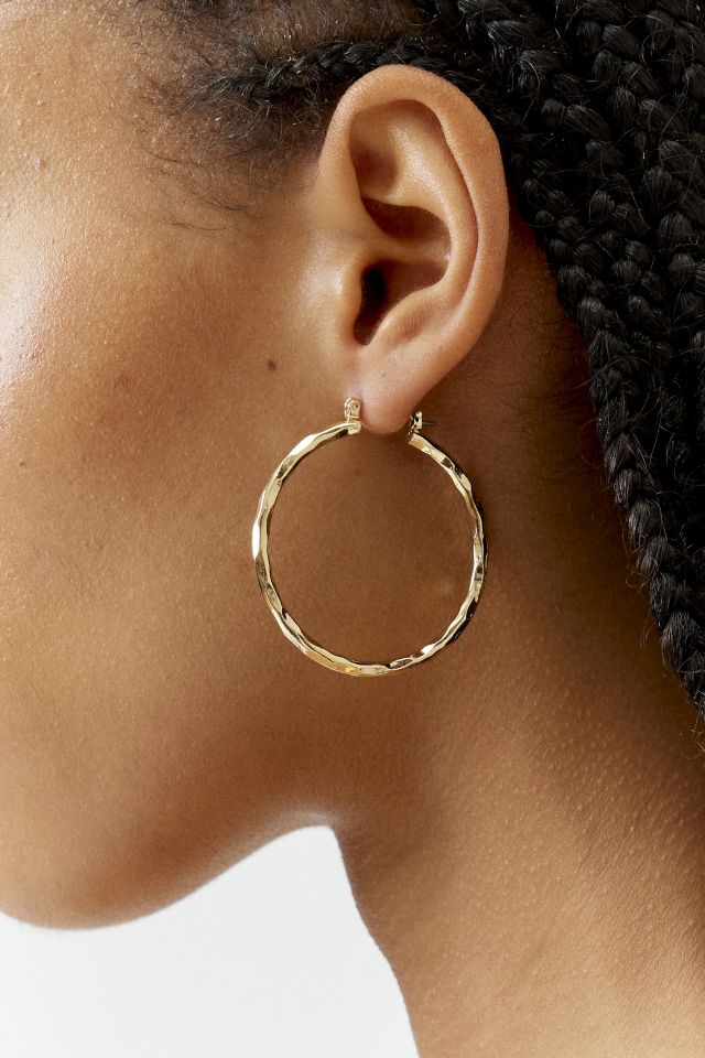 Hammered Hoop Earring Set