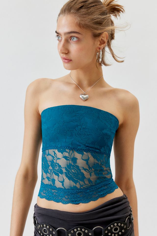 Urban Renewal Remnants Lace Bandeau Tube Top | Urban Outfitters