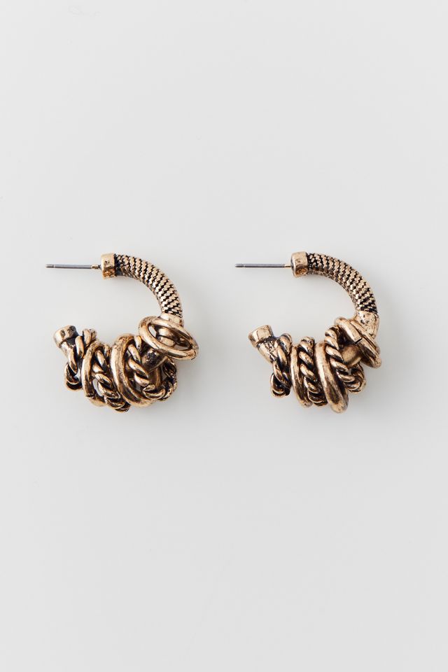 Texture Wrapped Hoop Earring | Urban Outfitters