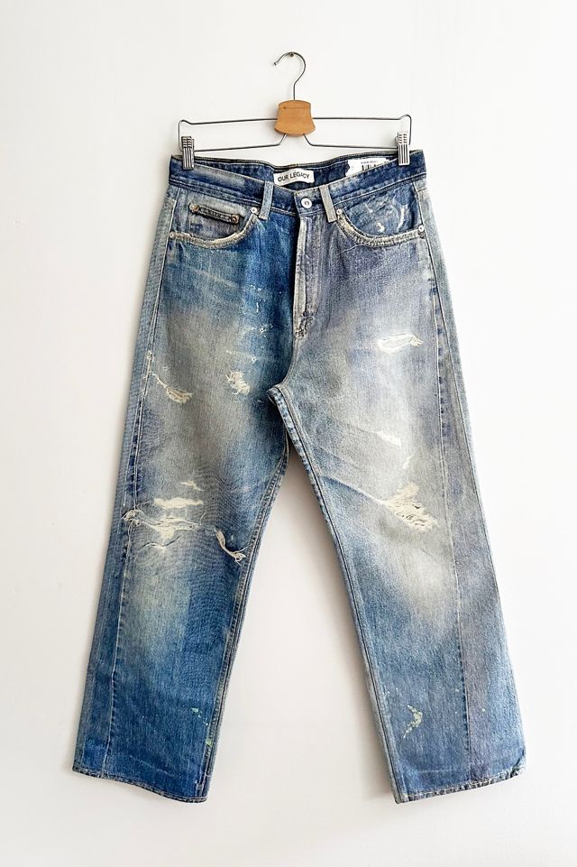 Our Legacy Third Cut Distressed Digital Print Jeans | Urban Outfitters