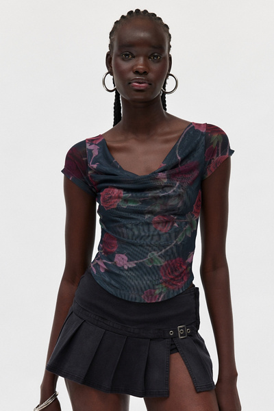 Silence + Noise Lara Mesh Off-The-Shoulder Top | Urban Outfitters