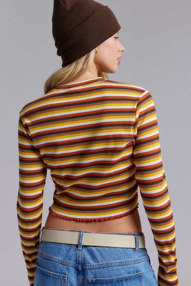 Dickies Striped Long Sleeve Baby Tee | Urban Outfitters