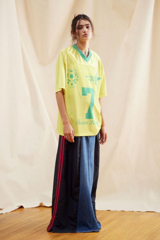 Reclaimed Track Denim Maxi Skirt | Urban Outfitters