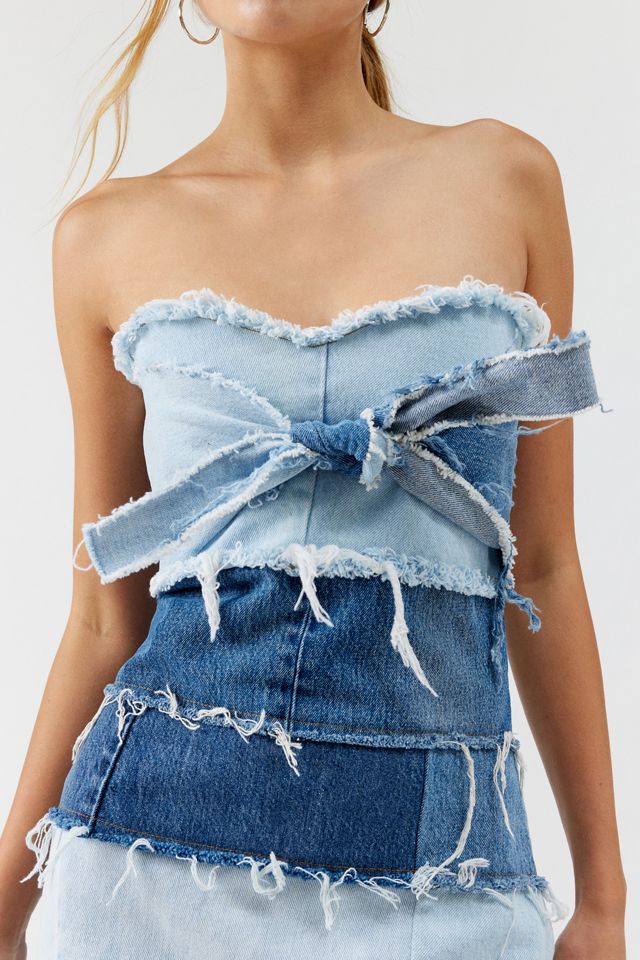Urban Renewal Remade Pieced Denim Mini Dress | Urban Outfitters