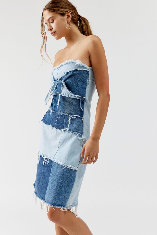 Urban Renewal Remade Pieced Denim Mini Dress | Urban Outfitters