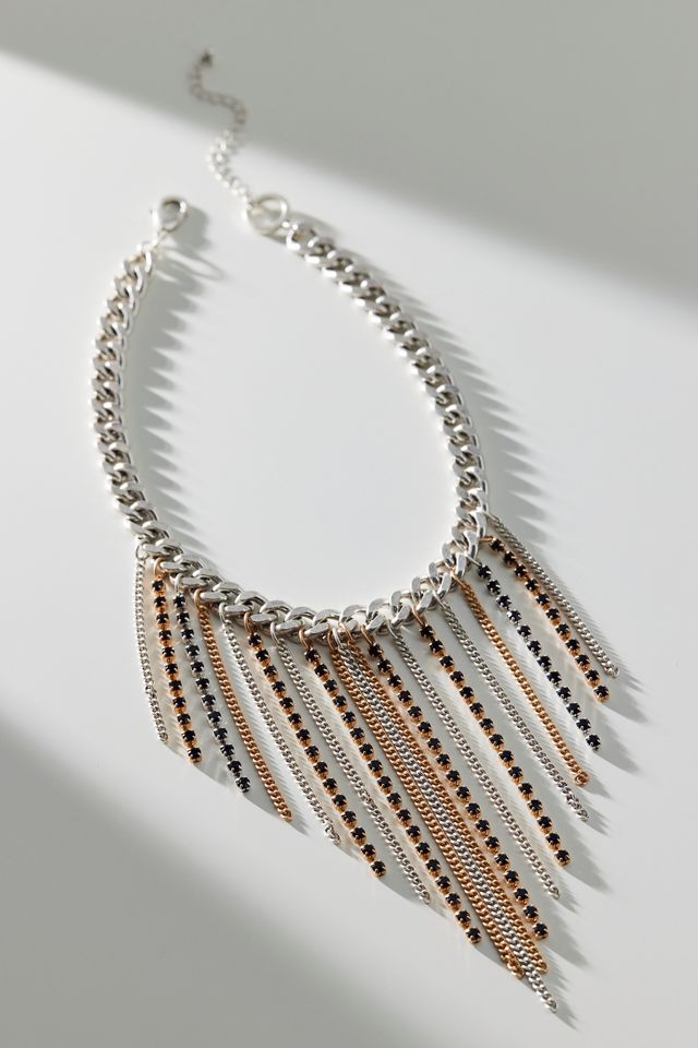 Silence + Noise Metal Fringe Necklace | Urban Outfitters