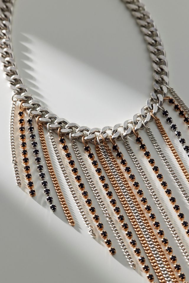Silence + Noise Metal Fringe Necklace | Urban Outfitters
