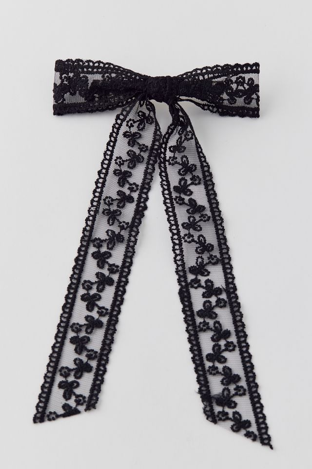 Floral Lace Hair Bow Barrette | Urban Outfitters
