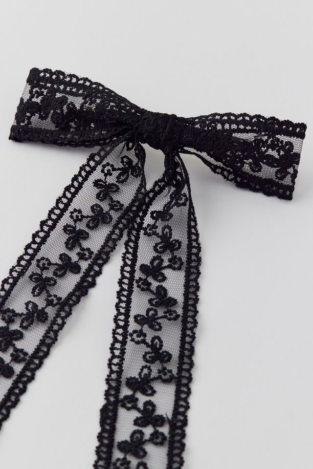 Floral Lace Hair Bow Barrette | Urban Outfitters