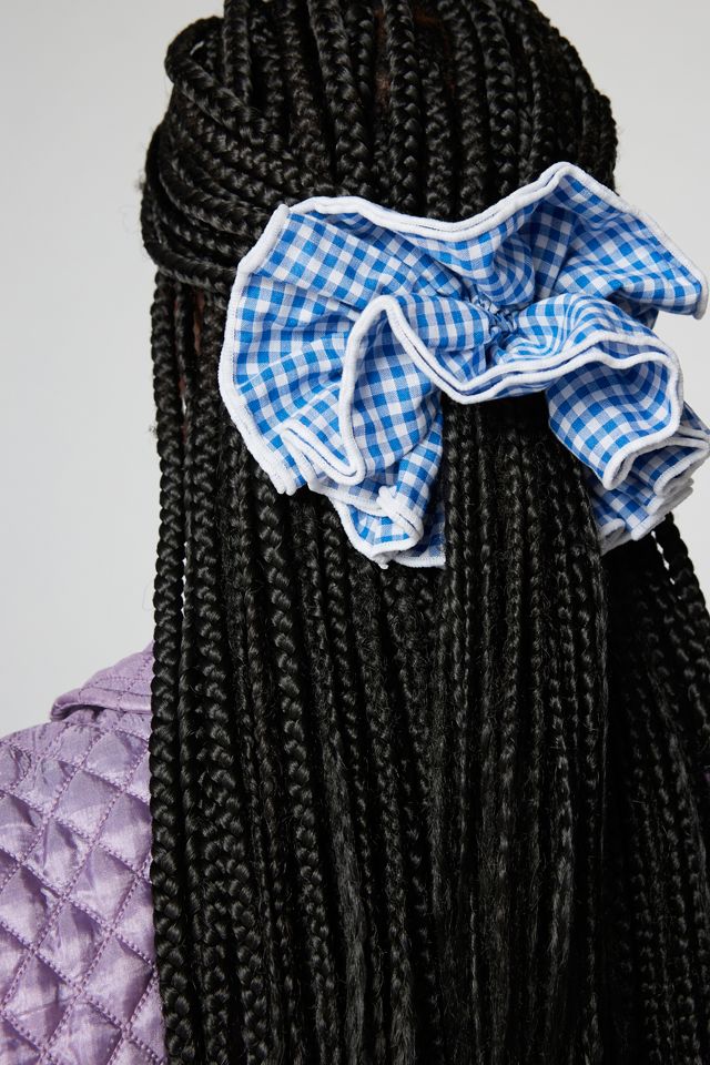 Gingham Ruffle Scrunchie | Urban Outfitters