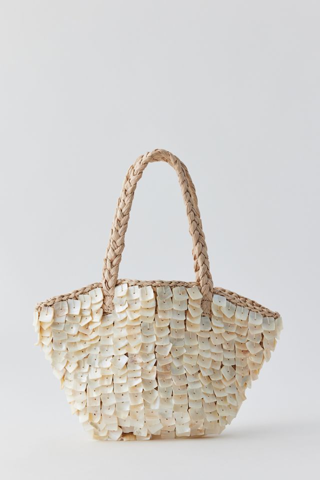 Kimchi Blue Paillette Shell Woven Mini Tote Bag | Urban Outfitters