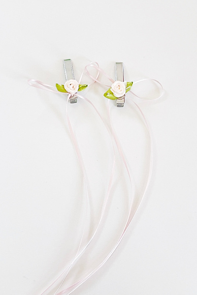 Blo_oberry Pink Bow Rose Hair Clips | Urban Outfitters
