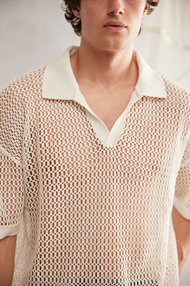 Standard Cloth Foundation Mesh Polo Shirt | Urban Outfitters