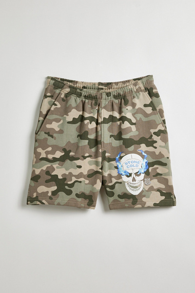 WWE UO Exclusive Stone Cold Camo Short | Urban Outfitters