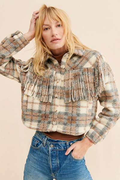 [BLANKNYC] Take Note Shirt Jacket | Urban Outfitters