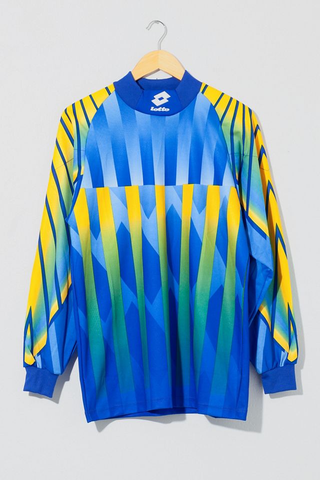 Vintage 1990s Lotto All Over Print Long Sleeve Soccer Jersey Vintage 1990s Lotto All Over Print Long Sleeve Soccer Jersey