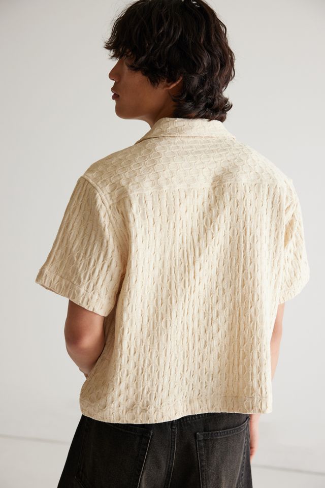 BDG Conrad Paneled Cropped Short Sleeve Shirt | Urban Outfitters