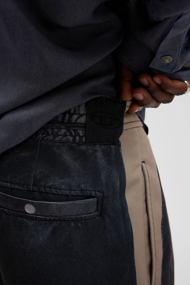 Diesel Schulz Printed Jean Pattern Paneled Pant | Urban Outfitters