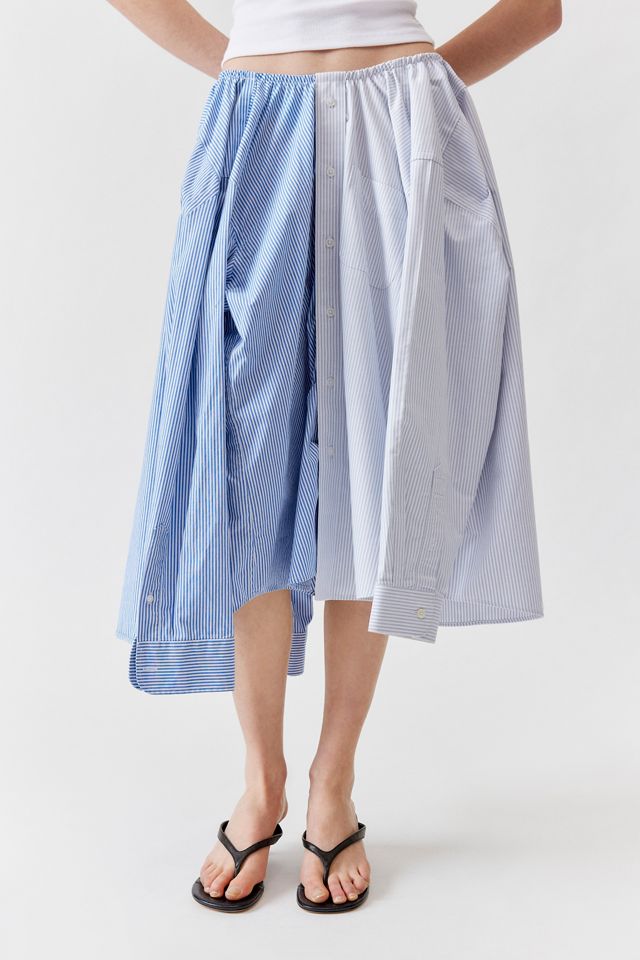 Jupe Mi-Longue en Chemise ReMADE By UO | Urban Outfitters Canada