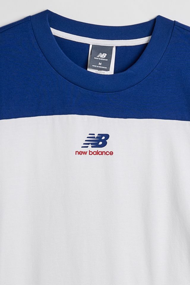 New Balance Piping Colorblock Logo Graphic Tee | Urban Outfitters