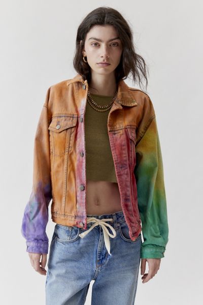 Urban Renewal Remade Rainbow Dye Denim Jacket | Urban Outfitters Urban Renewal Remade Rainbow Dye Denim Jacket | Urban Outfitters