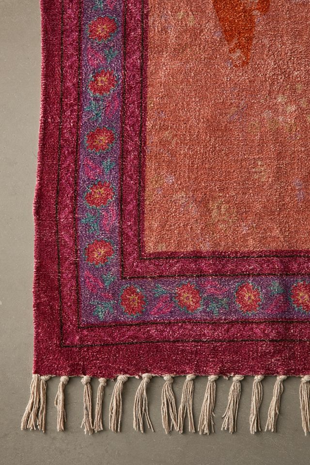 Rosalie Patchwork Digital Printed Chenille Rug | Urban Outfitters