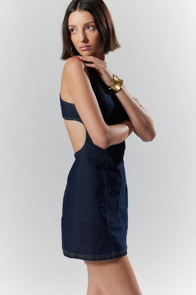 Silence Noise Lilith Denim Cutout Shift Dress Urban Outfitters