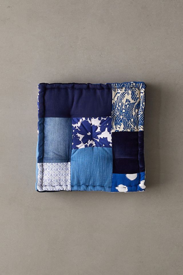 Urban Renewal Remnants Denim Mix Floor Pillow | Urban Outfitters
