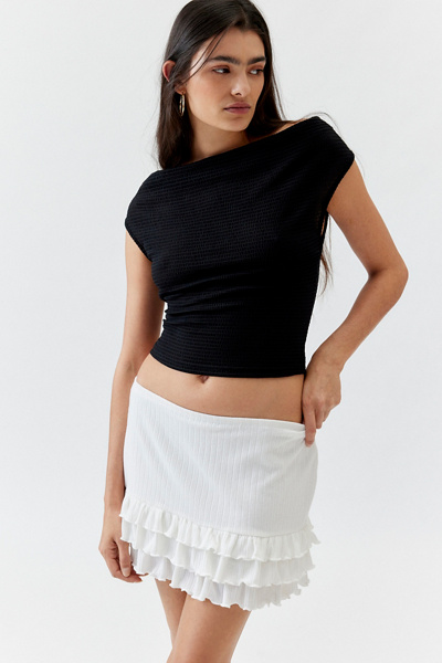 Urban Renewal Remnants Rah Rah Pointelle Mini Skirt | Urban Outfitters