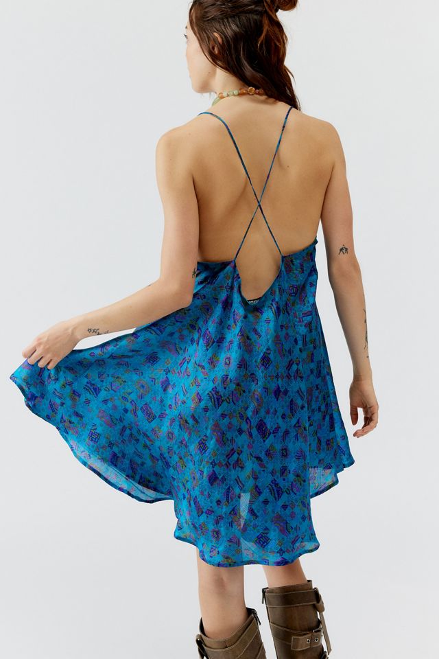 Urban Renewal Remade Sari Mini Slip Dress | Urban Outfitters